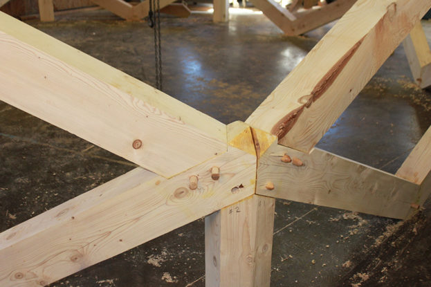 Timber Frame Zome for Holy Man Murshid Sam – Wind River Timberframes